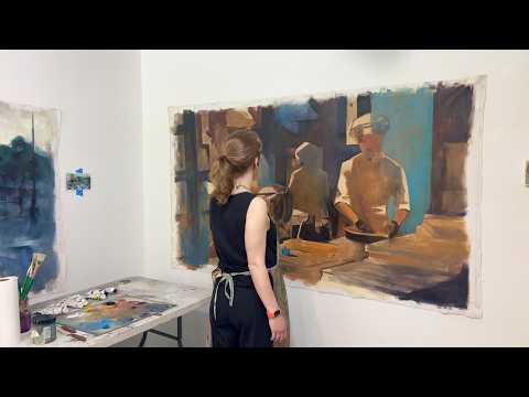 Art Residency Studio Vlog: NYC Museum Visits, Painting Process & Spring Landscapes