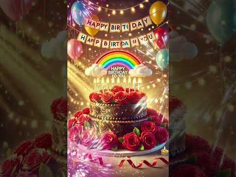 Happy Birthday Song with Chocolate Birthday Cake#shorts #birthdaypartymusic #birthdaycake
