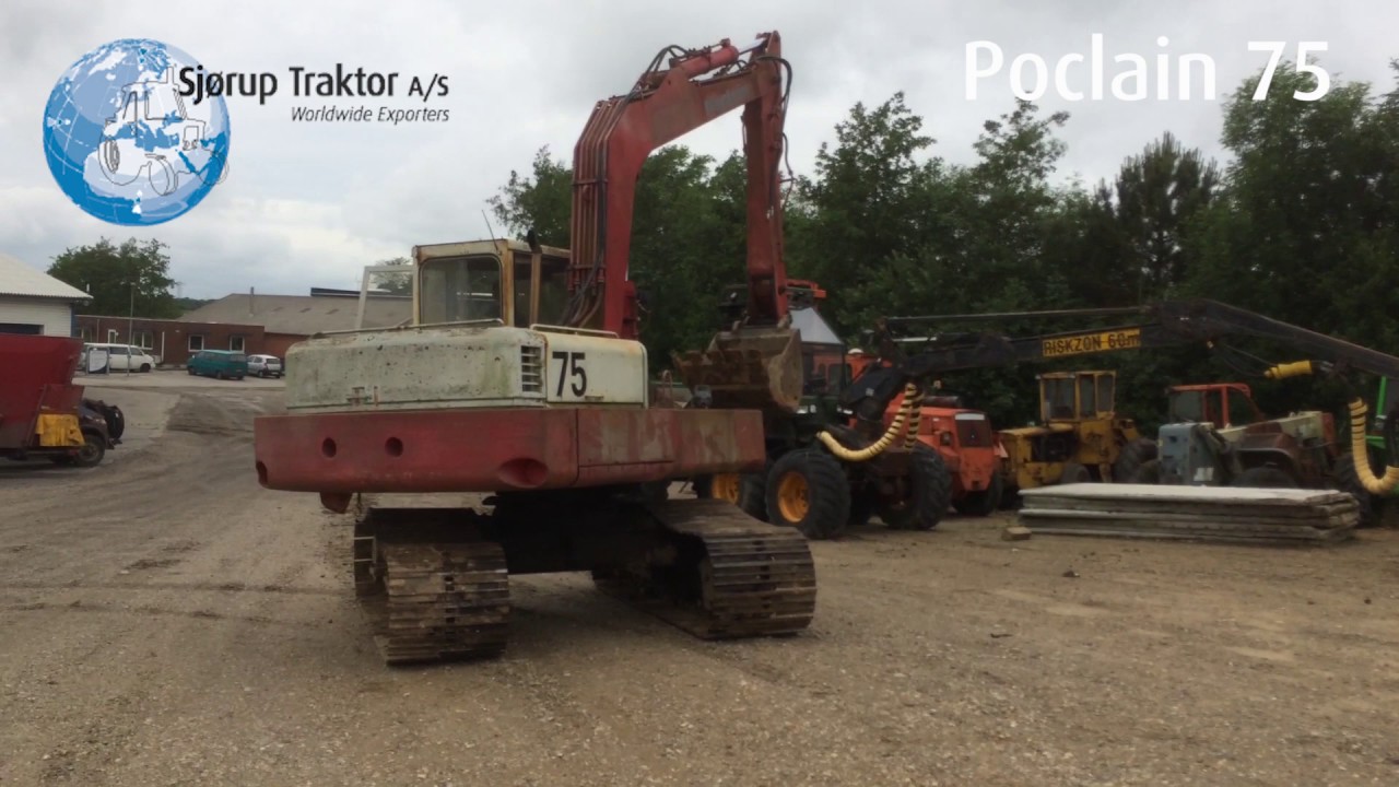 Sjørup Traktor - Poclain 75 crawler excavator - YouTube
