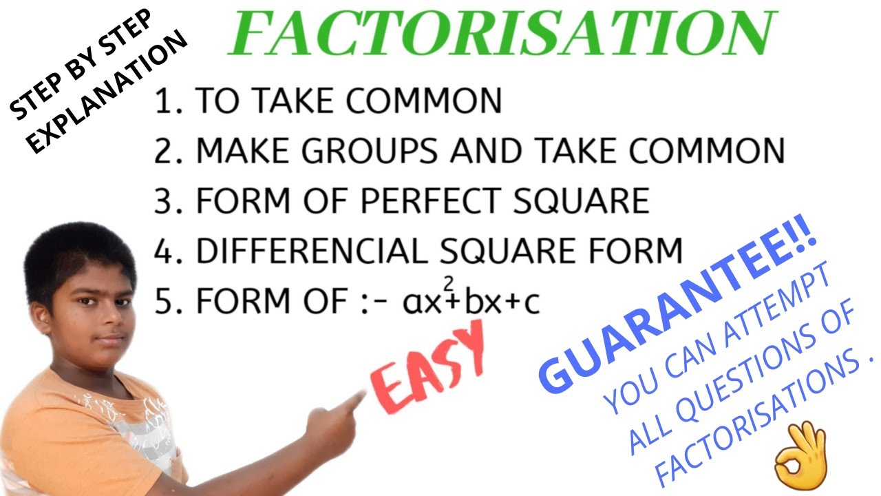 Easy Method To Do Factorisation Easy Method To Do Factorisation