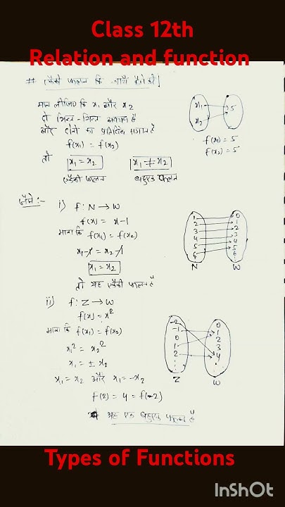 Types of Functions #class12#class12th #class12maths#relationandfunction #typesoffunctions # ...