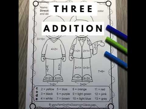 Polar Express Color By Number Addition and Subtraction - YouTube