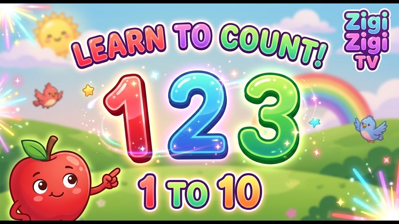 123 Counting 1 to 10 | Learn Numbers with 3D Animation | Counting for ...