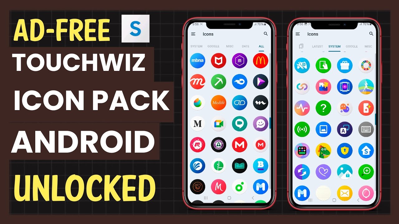 Best Free TouchWiz Icon Pack App for Android - YouTube