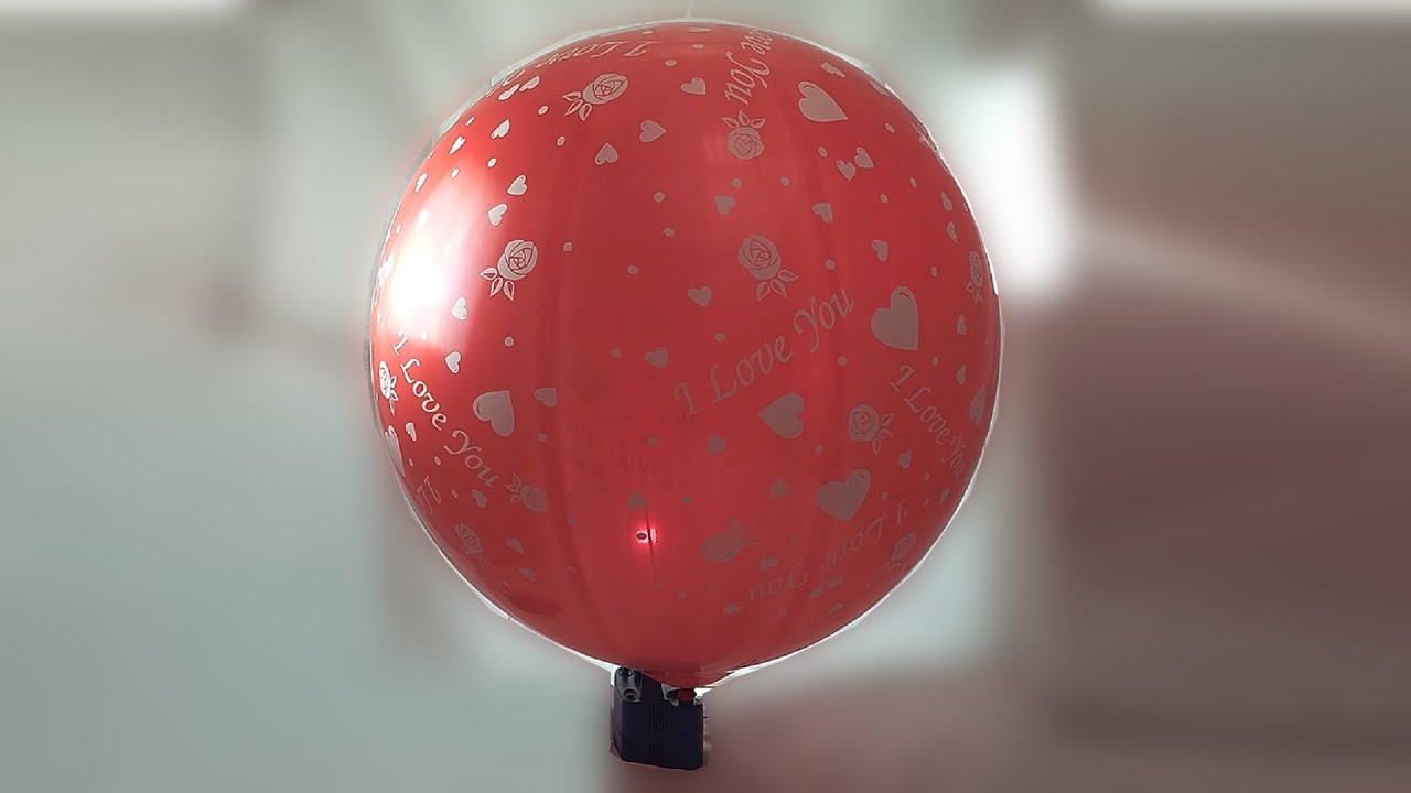 Big red "I love you" round balloon blow to POP (balloon BTP) #87 - YouTube