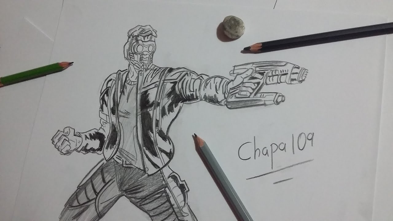 Dibujo de Star-Lord: Guardianes de la Galaxia/ Drawing Star-Lord ...