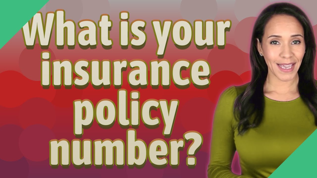 What is your insurance policy number? - YouTube