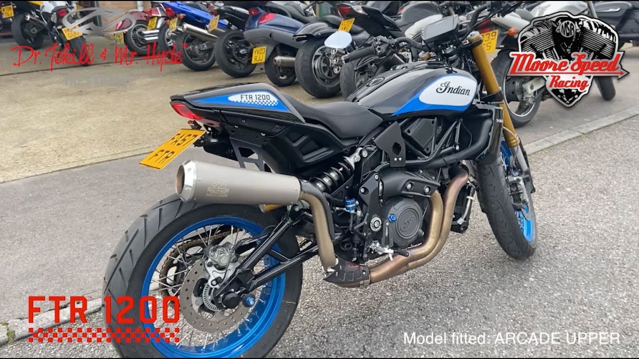 Indian FTR1200 with de cat & DR Jekill & Mr Hyde Exhaust Sound Demo at ...