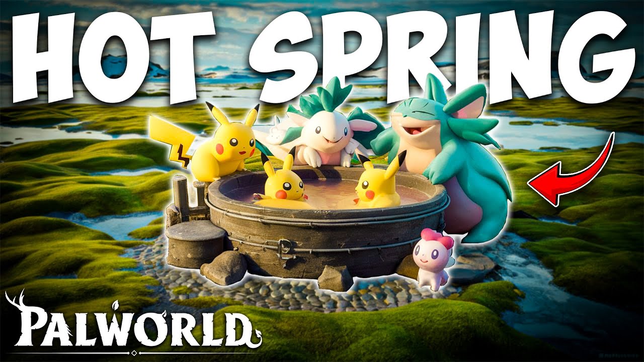 I BUILT HOT SPRING TUB FOR MY PALS | PALWORLD GAMEPLAY 9 - YouTube