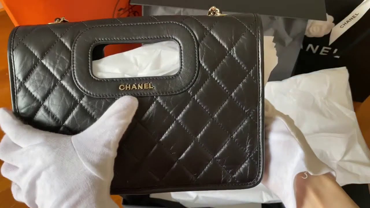 Chanel flip bag with badges - YouTube