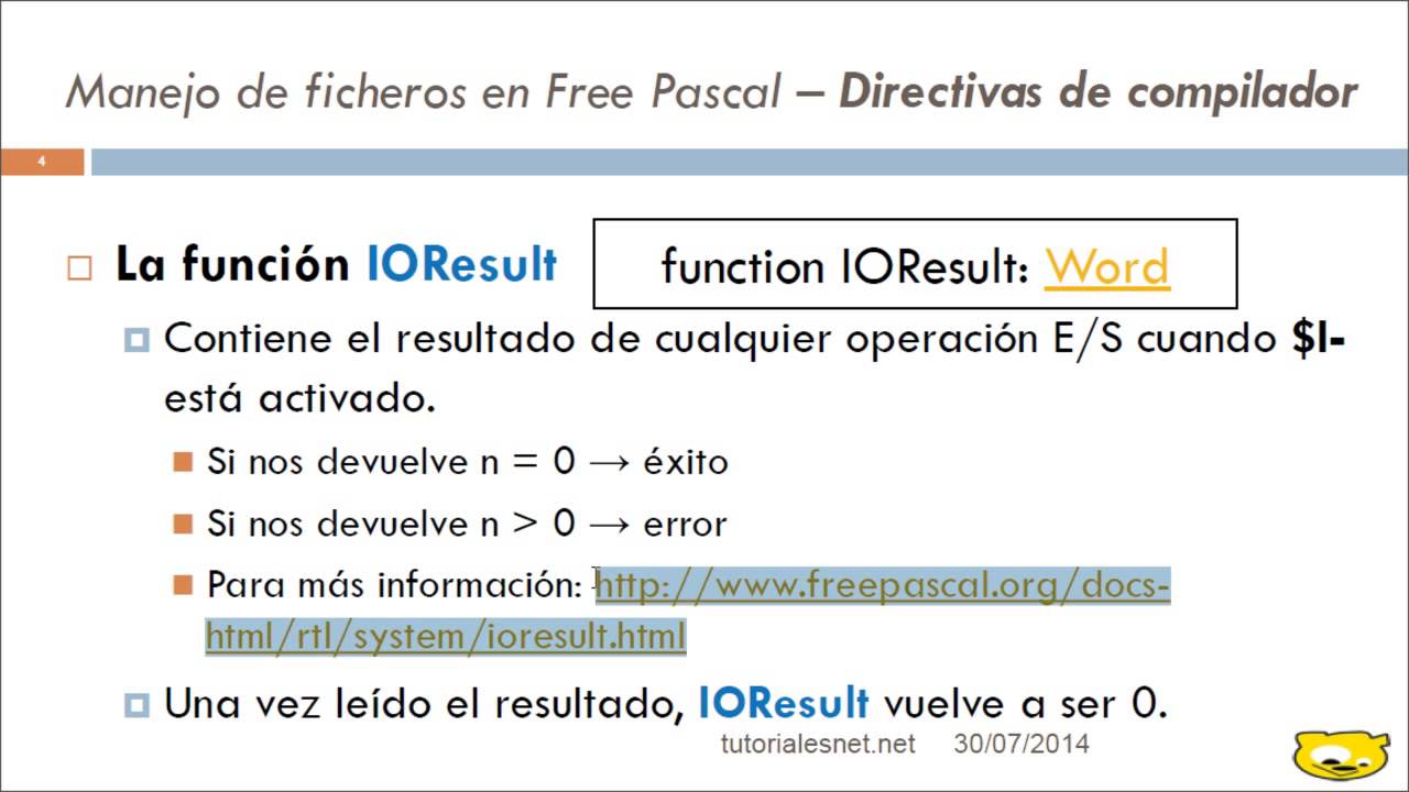 Manejo de Ficheros en Free Pascal #10: Directivas de Compilación | TutorialesNET - YouTube