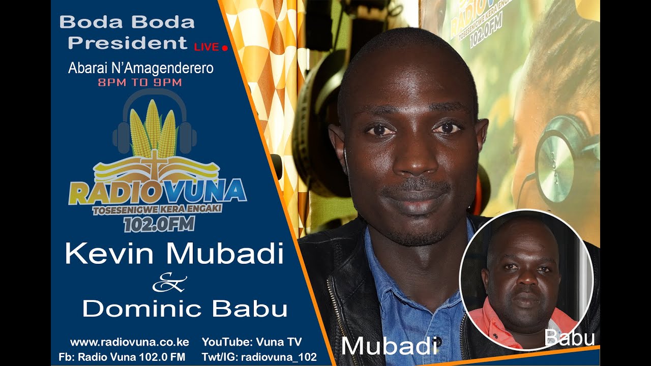 Kenya Boda Boda Association President Kevin Mubadi Live Radio Vuna ...