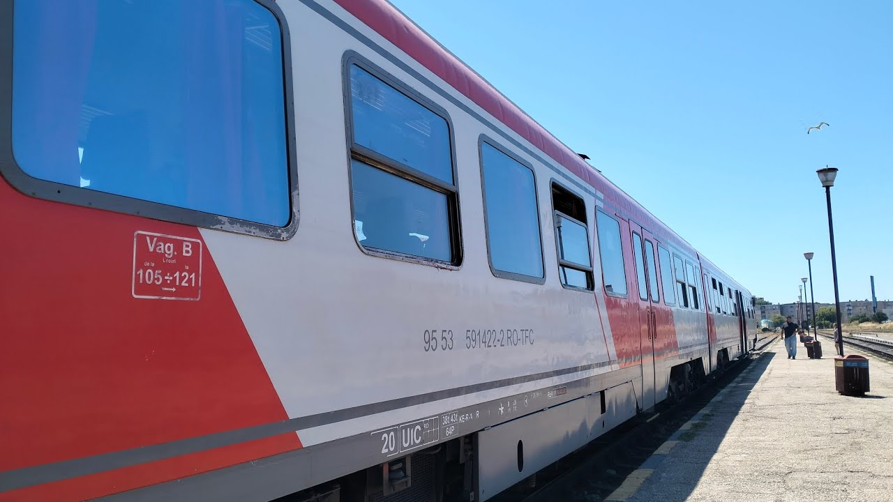 Călătorie feroviară cu Ir-10084 de la Mangalia până la Constanța. - YouTube