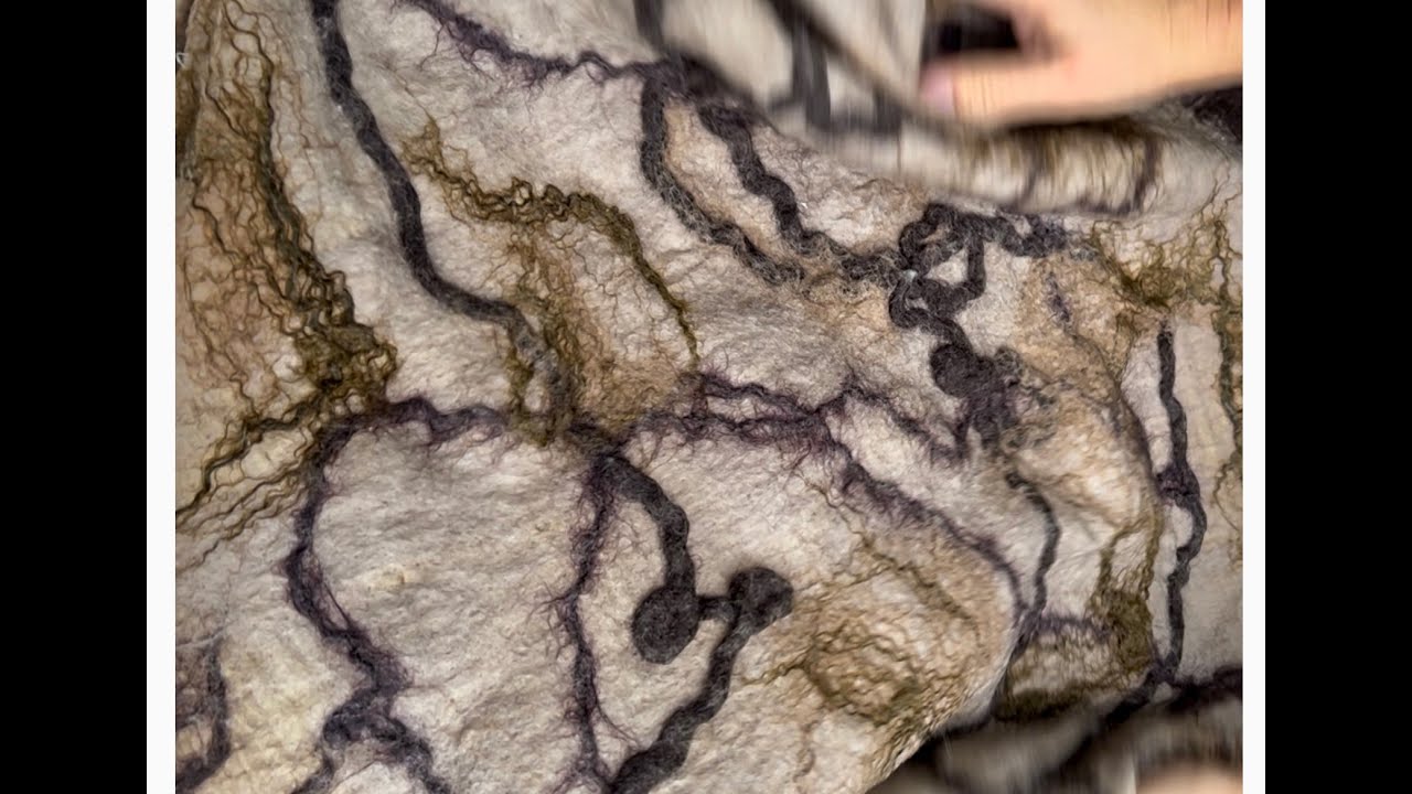 NUNO FELT HANDCRAFTED SCARF. MAKING PROCESS @tanyarobinson - YouTube