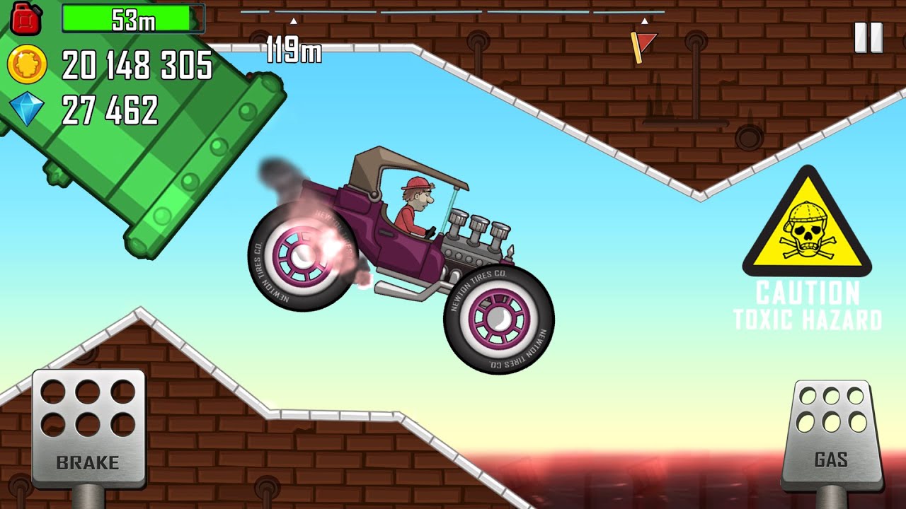 Hill Climb Racing 1 - Hot Rod in FACTORY Daily Challenge Gameplay - YouTube