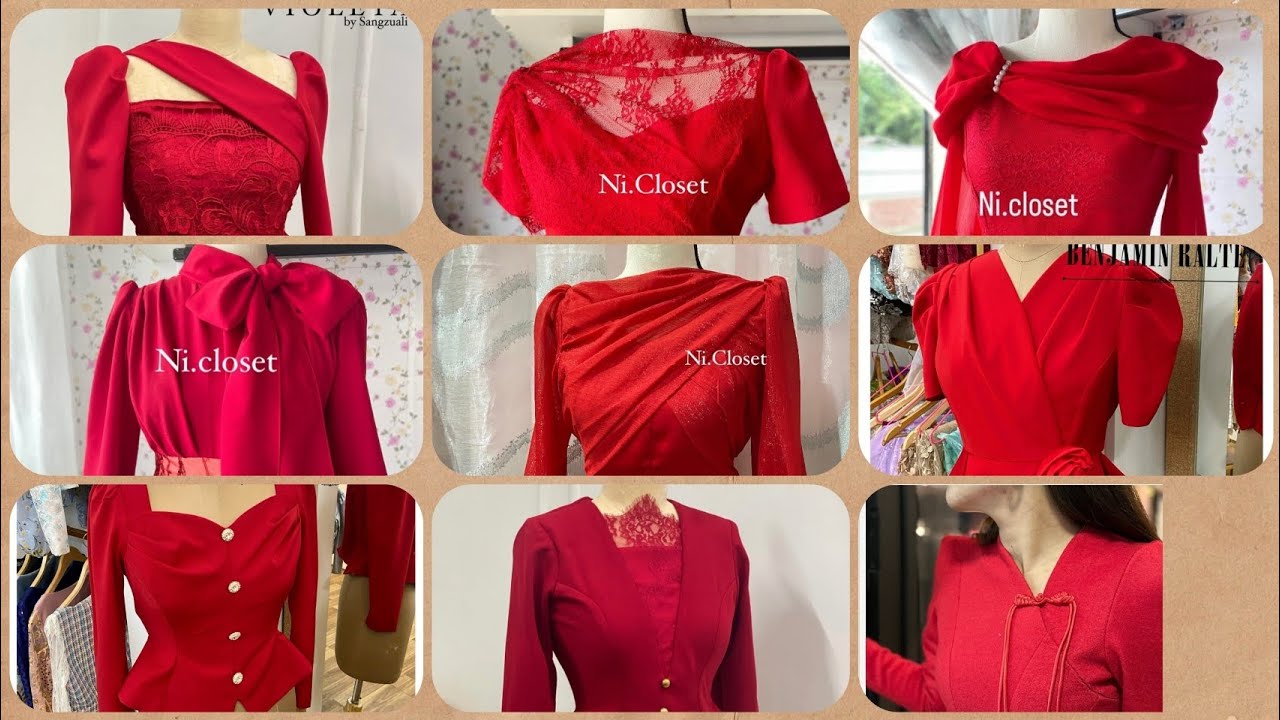 MIZO SUNDAY DRESS DESIGNS || RED TOPS || WINTER/CHRISTMAS COLLECTION ...