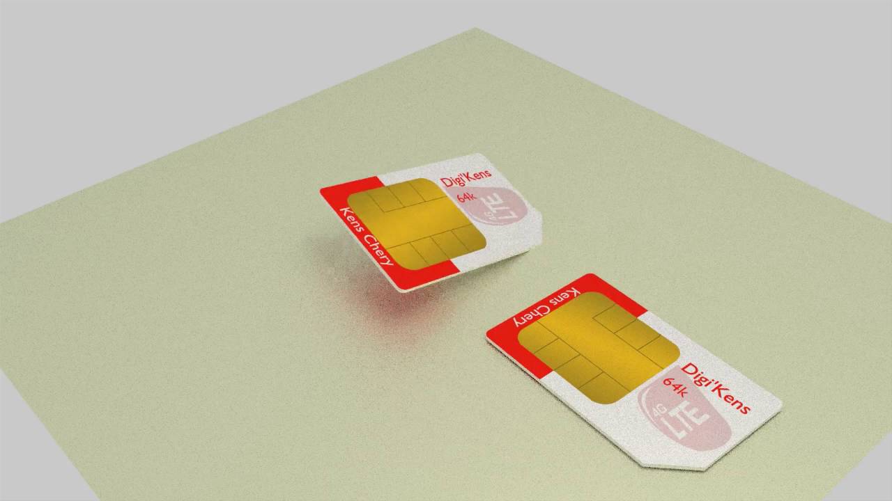 3D SIM Card Basic Animation - YouTube