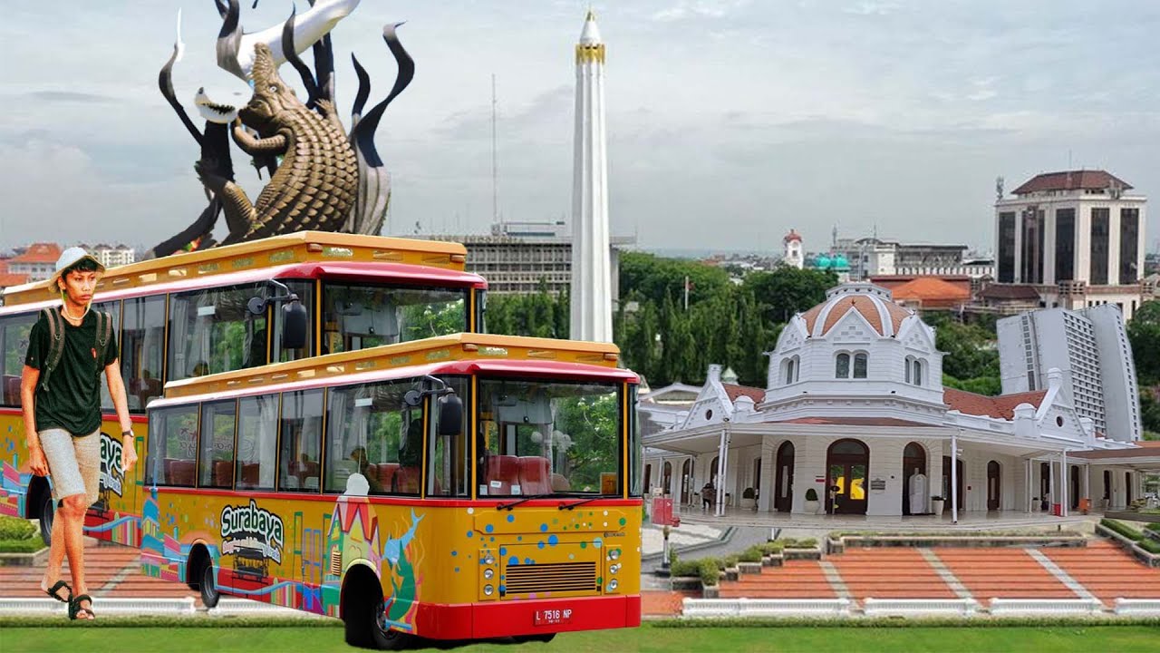 KELILING KOTA DAN CARI SEJARAH SURABAYA DENGAN NAIK BIS SSCT 🚍🚍 - YouTube