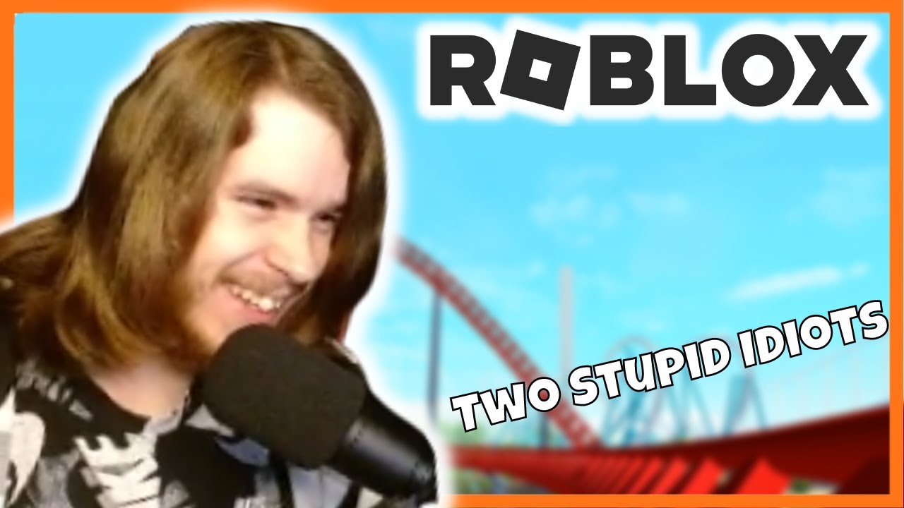 Two Idiots Laughing At A Roblox Theme Park Game - YouTube