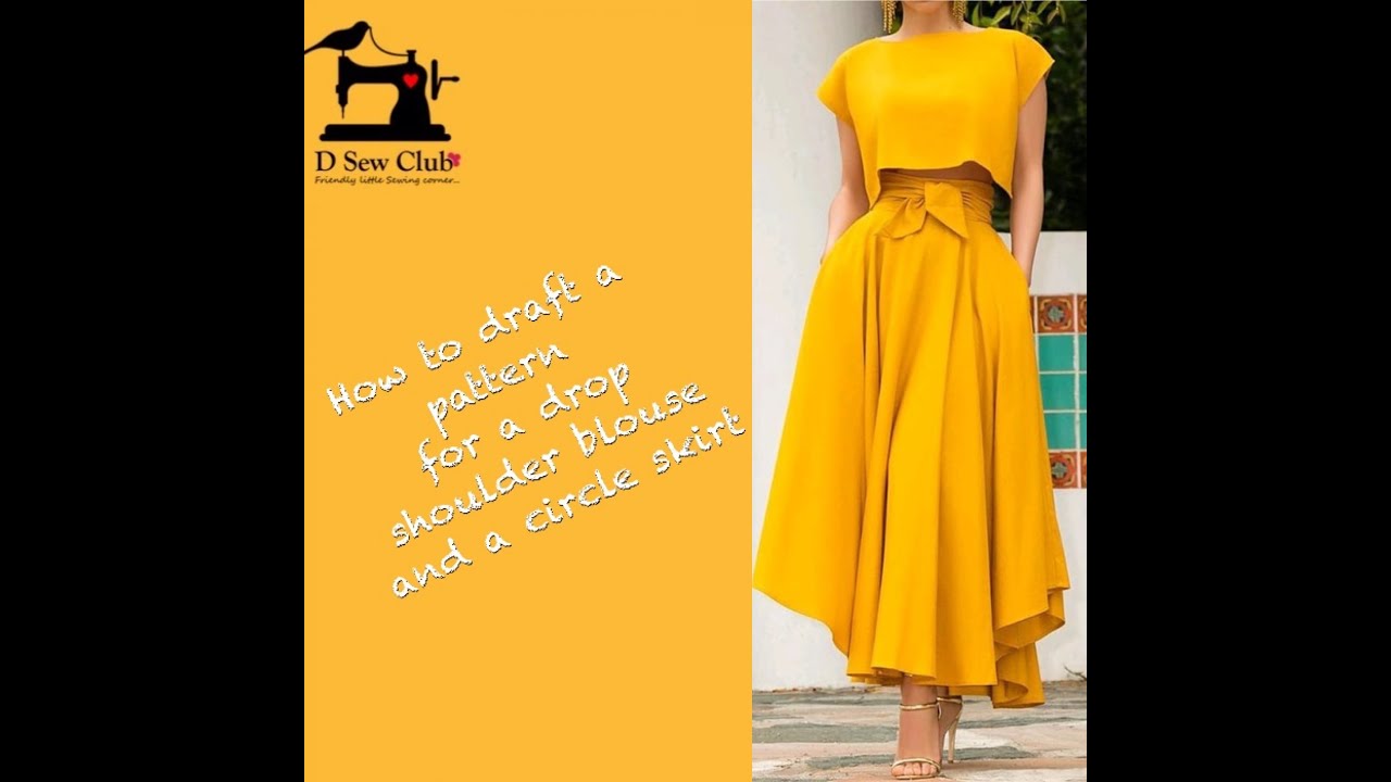 Drop Shoulder Blouse pattern making - YouTube