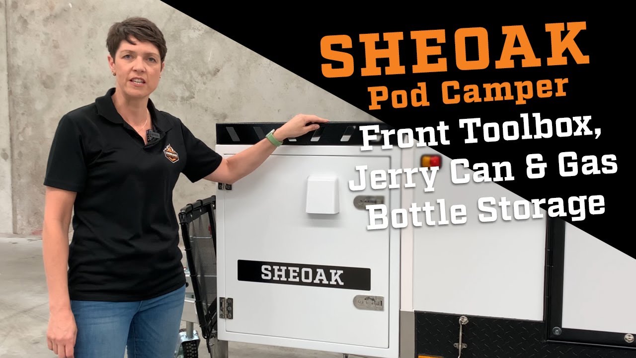 Lumberjack Sheoak Pod Camper Front Toolbox, Jerry can & Gas bottle ...