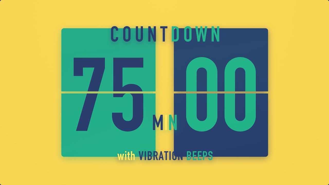 75 Minutes Flip Clock Timer / With Vibration Beeps ⚡️ - YouTube