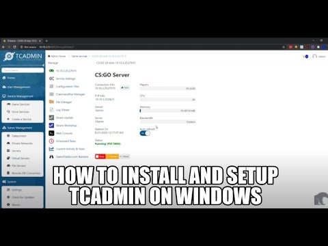 How to install and setup TCAdmin Game Control Panel on Windows - YouTube
