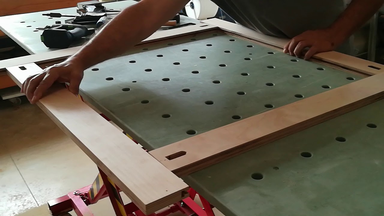 My homemade adjustable routing template. - YouTube