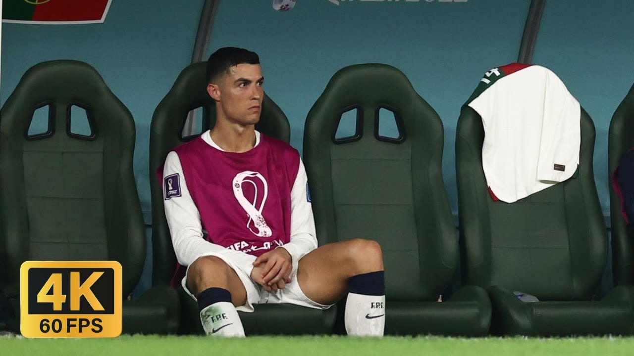 4K 60FPS Ronaldo Looking Sad On Bench In World Cup | No Watermark Free ...