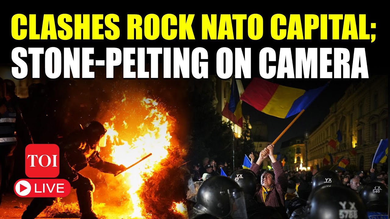 NATO Nation On Edge; Clashes Rock Bucharest | Arson, Stone-pelting On ...