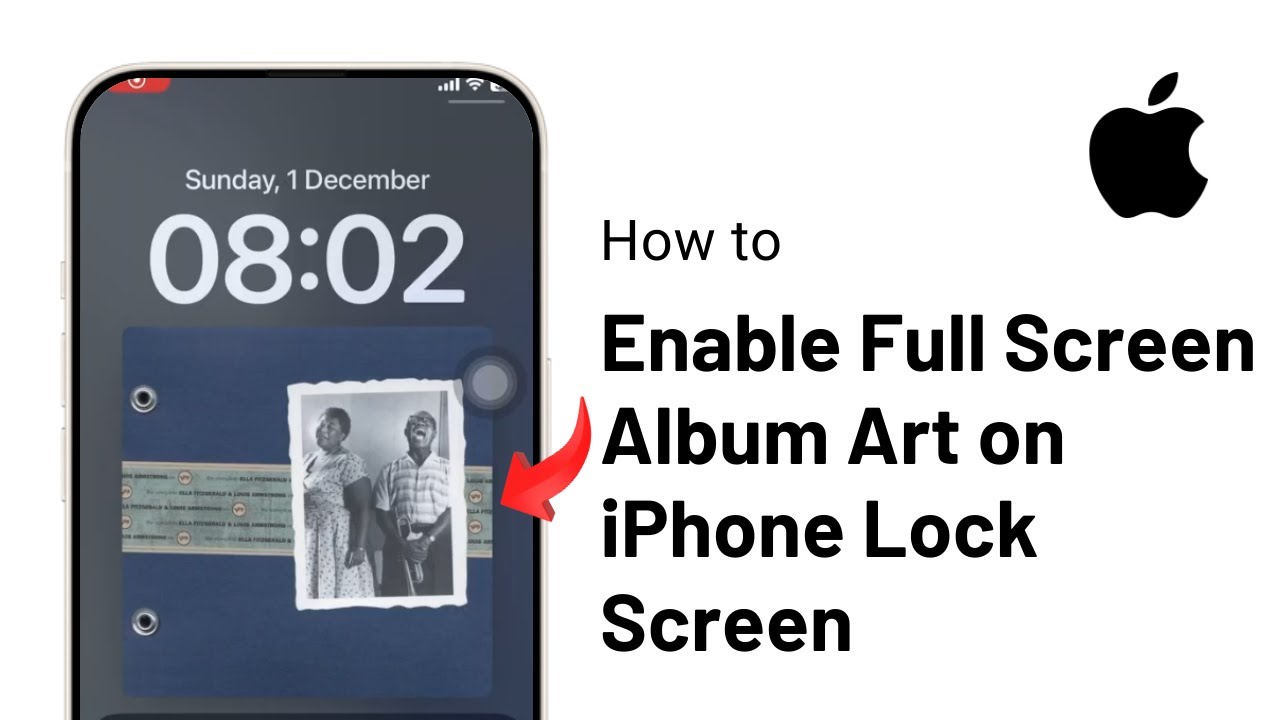 How to Enable Full Screen Album Art on iPhone Lock Screen - YouTube