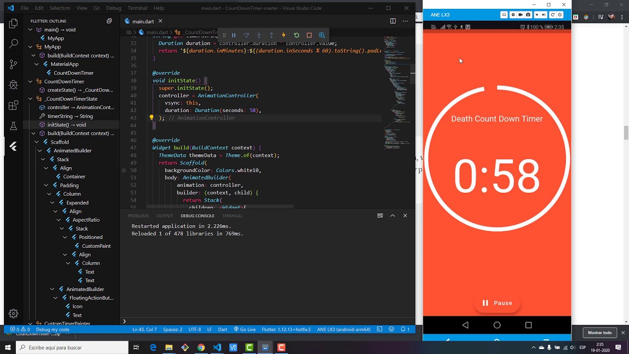 Death countdown App flutter - YouTube