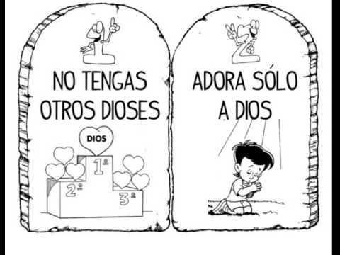 Los 10 mandamientos para niños colorear descargar gratis