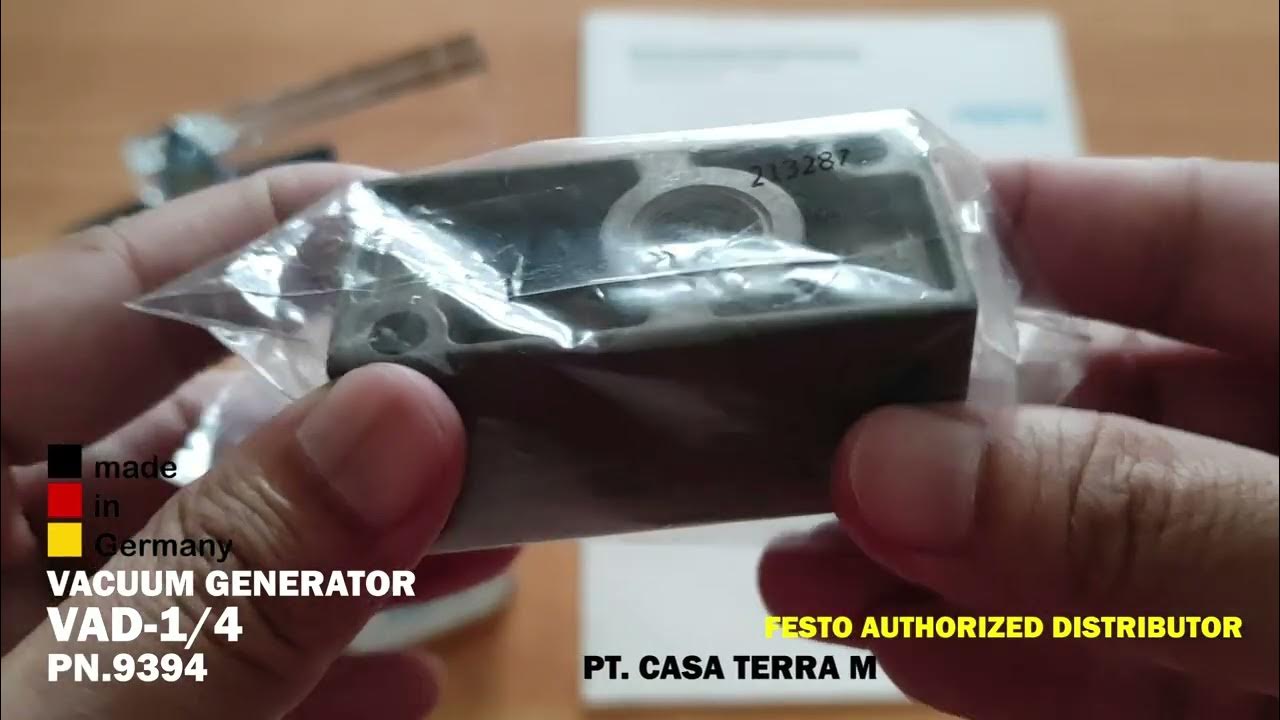 FESTO VACUUM GENERATOR VAD-1/4 PN.9394 - YouTube