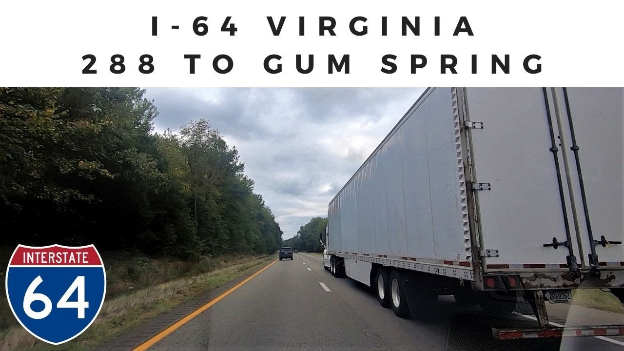 Driving I-64 West in Virginia - Route 288 to Gum Spring - YouTube