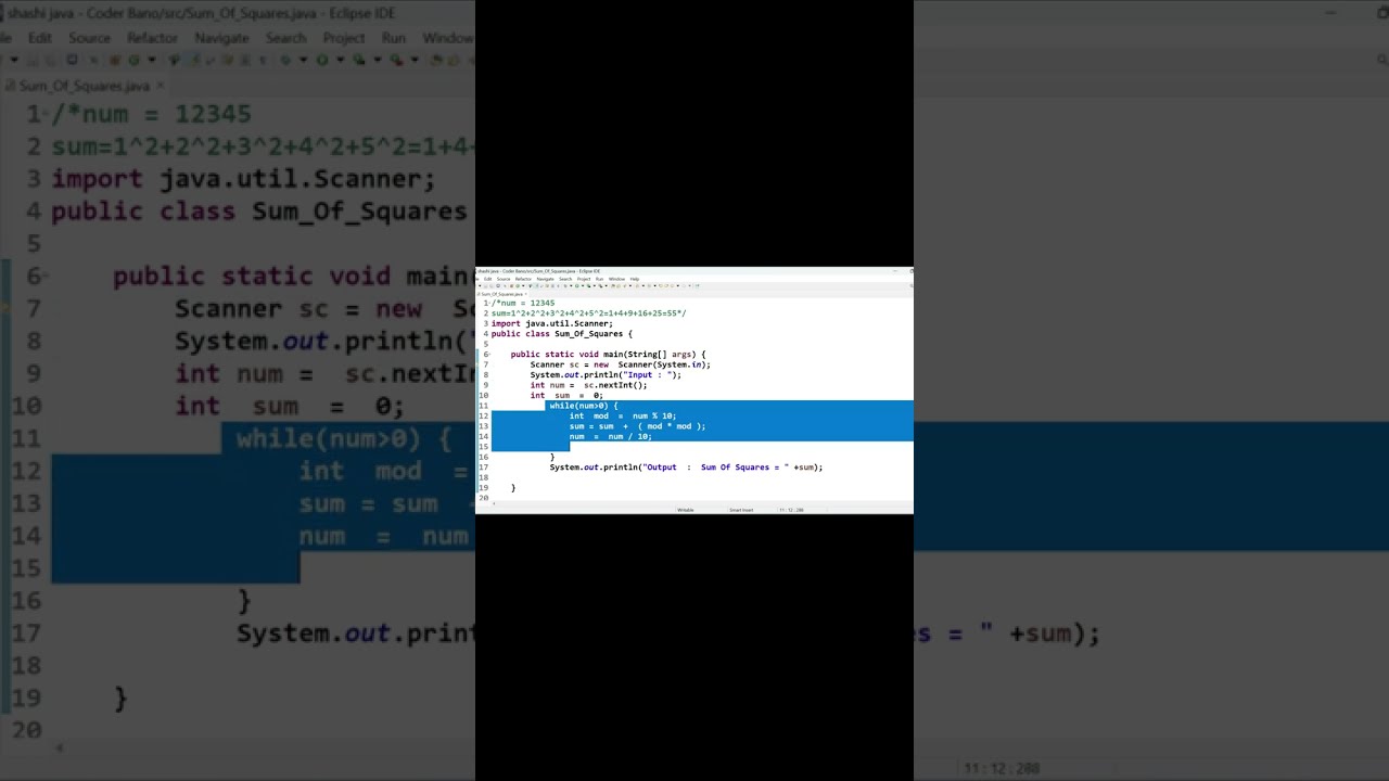 Sum Of Each Digit Square In Java YouTube Sum Of Each Digit Square In Java YouTube