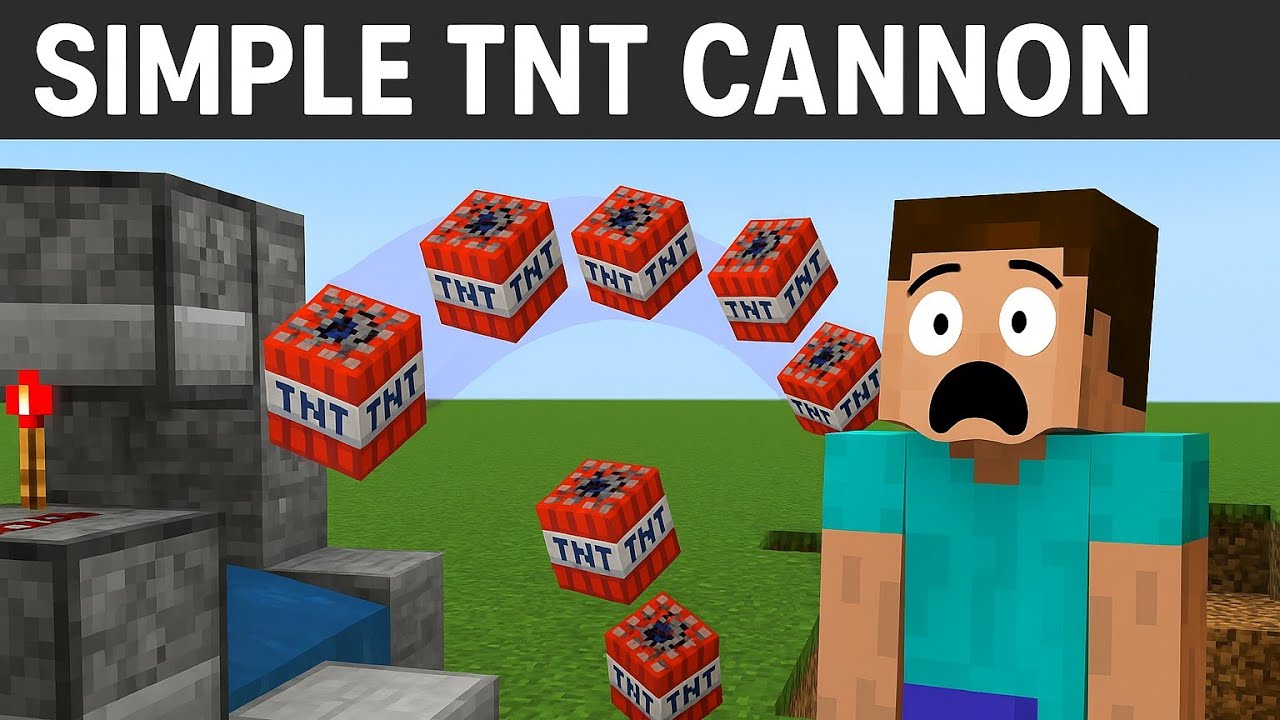 How to build TNT Cannon in Minecraft #minecraft #gaming #tnt #tntcannon ...