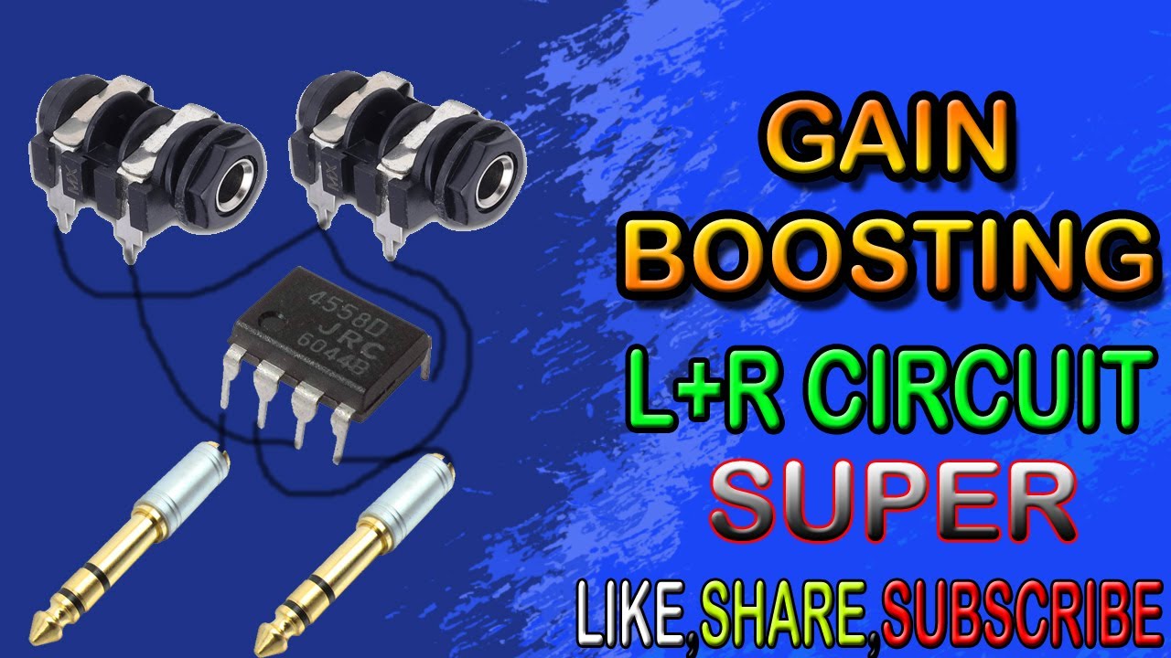 SUPER GAIN BOOSTER // LEFT RIGHT AUDIO CIRCUIT // 4558 IC //#trending # ...