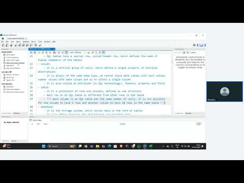 Data Analytics Course Batch25 SQL Training : Session 2 - YouTube