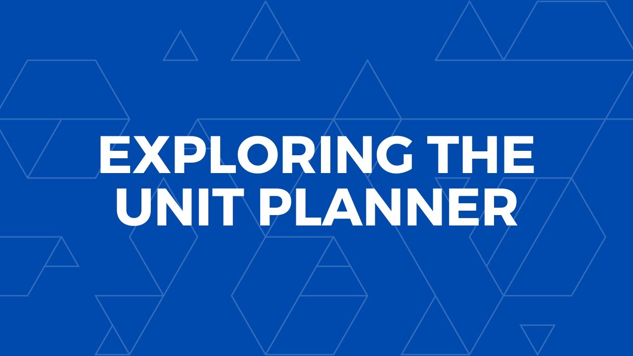 Exploring The Unit Planner - YouTube