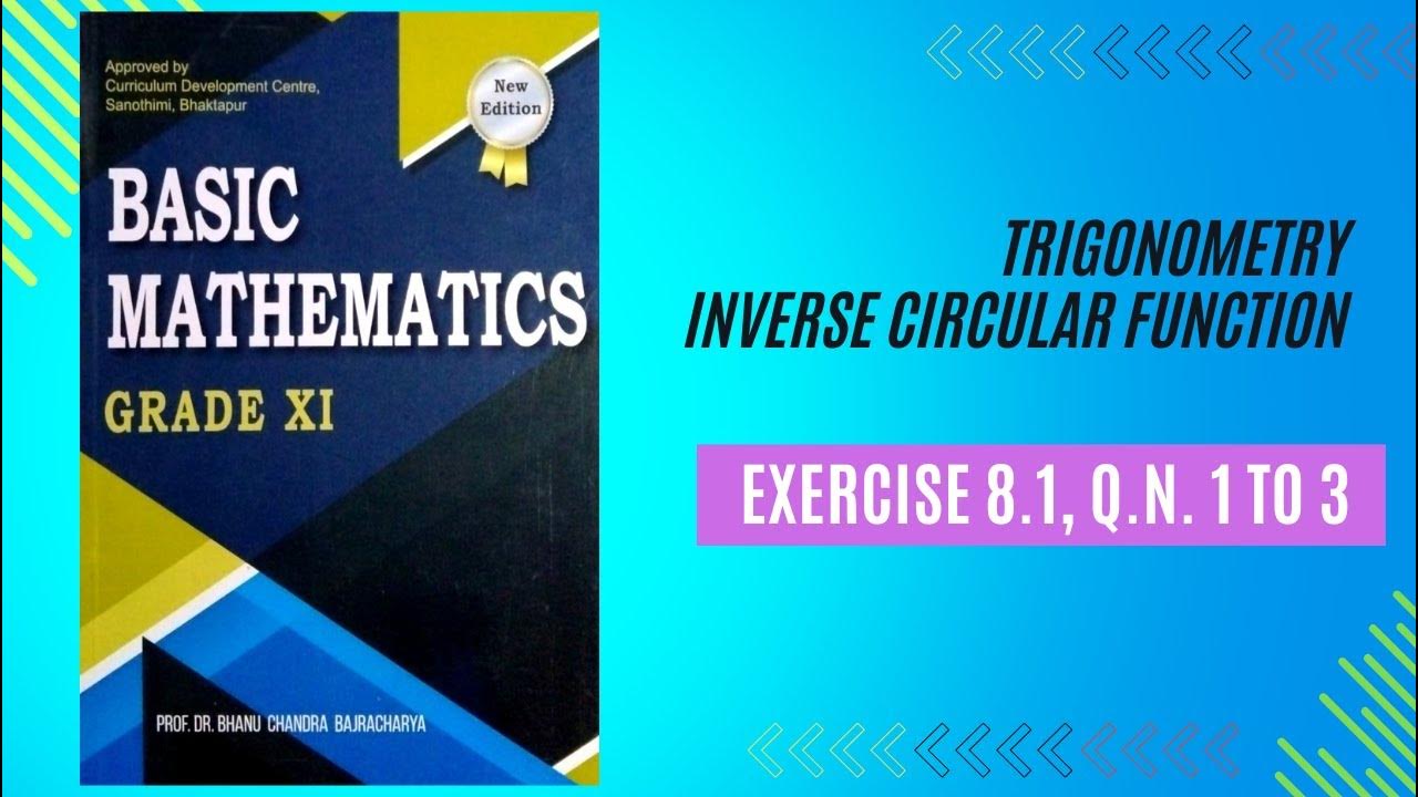 inverse circular function, Exercise 8.1, Basic mathematics, class 11 - YouTube
