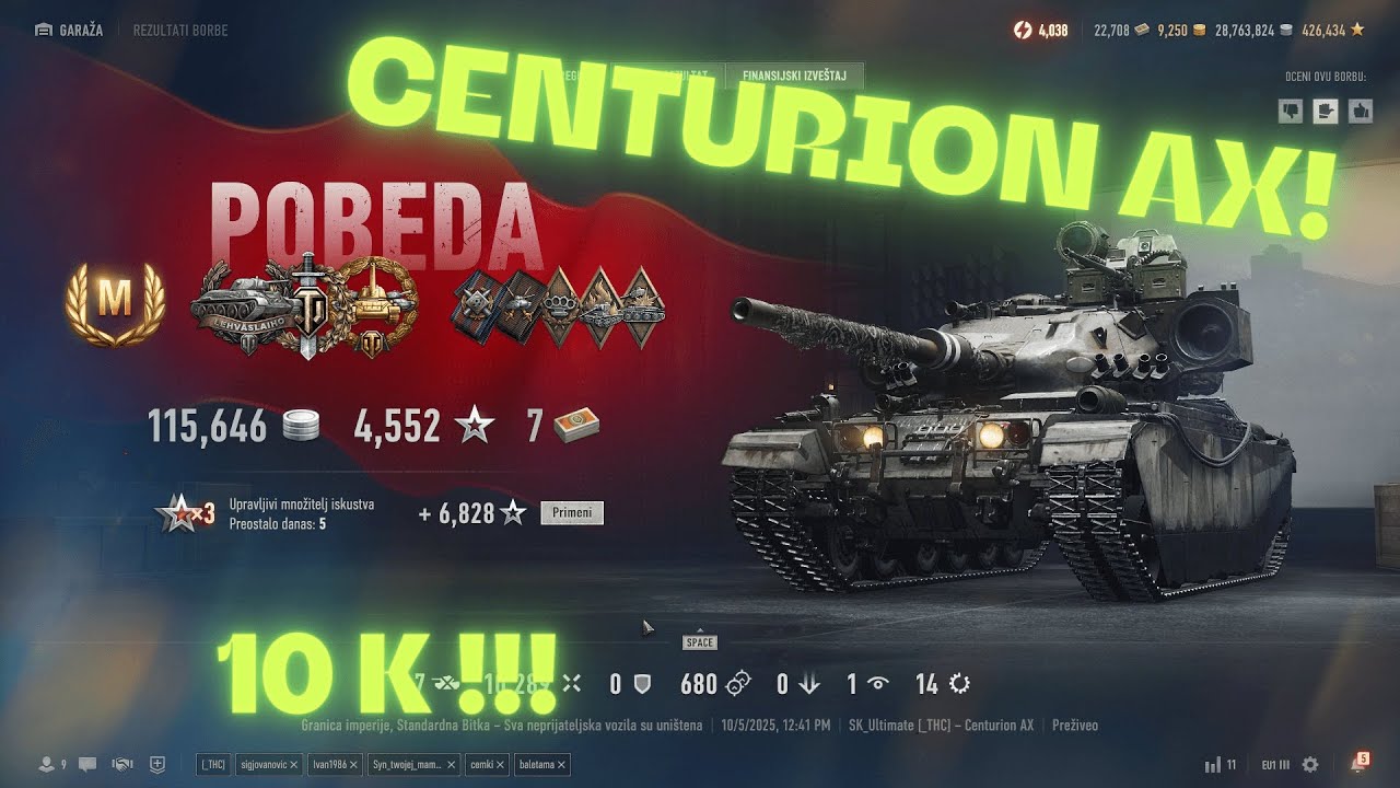 🔴 WORLD OF TANKS***CENTURION AX***10 K DAMAGE!!! - YouTube