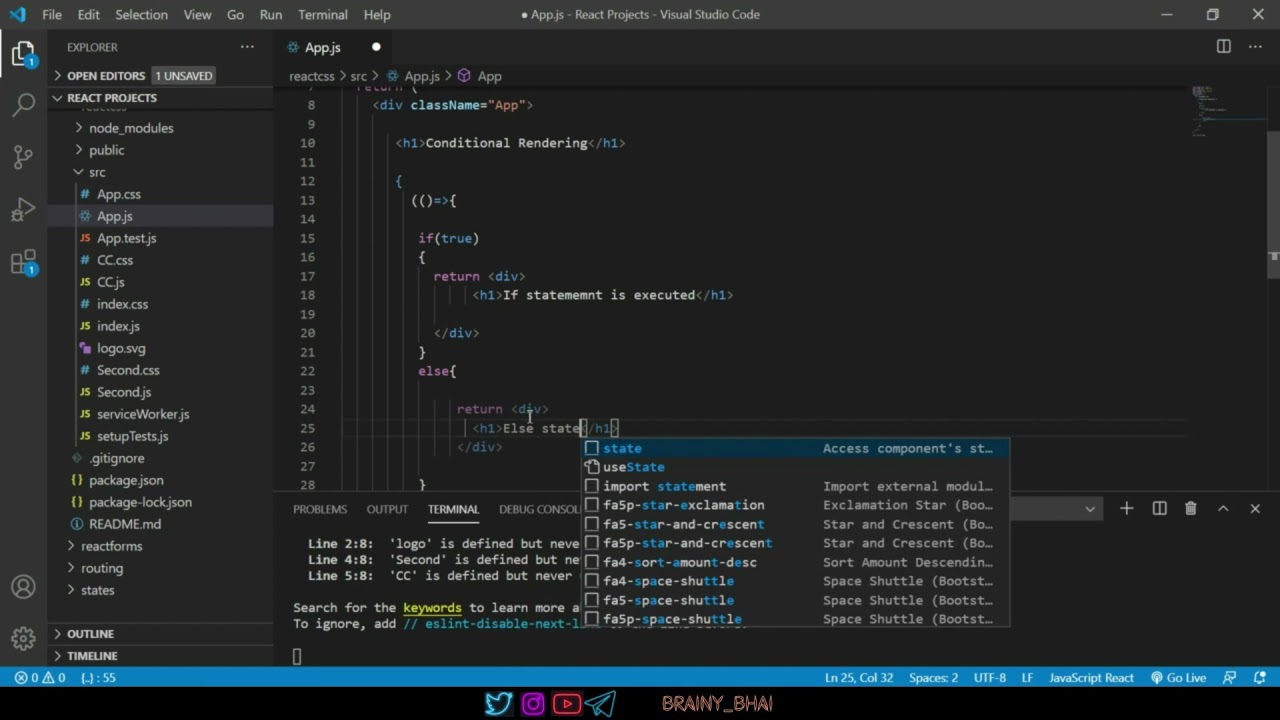 33 Conditional Rendering In React Ll React Js Full Playlist 2022 Ll