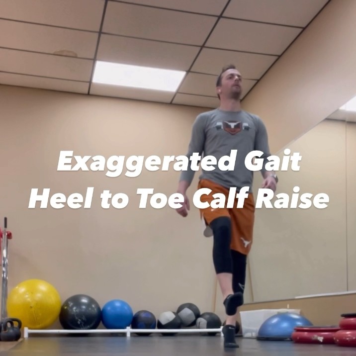Exaggerated Gait Heel to Toe Calf Raise #trainlikethepros - YouTube