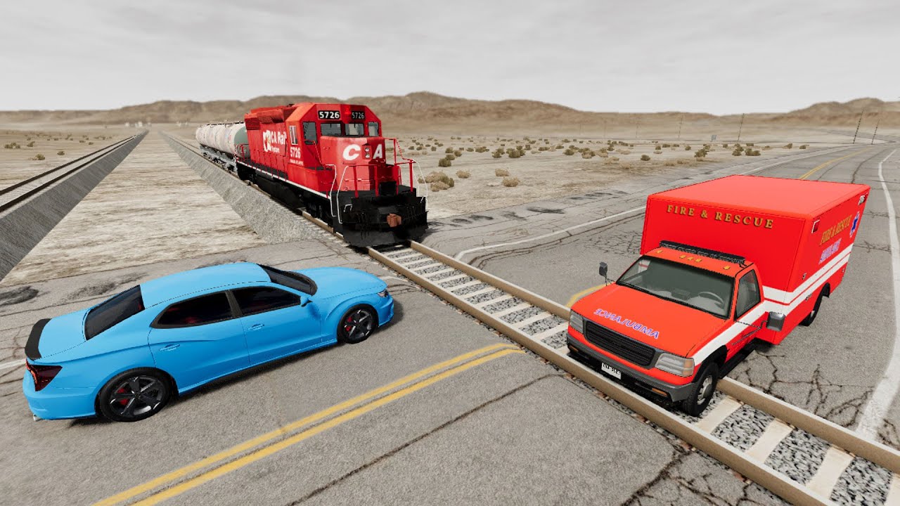 Cars vs Trains Crashes 012 - BeamNG.Drive | BeamNG High Speed - YouTube