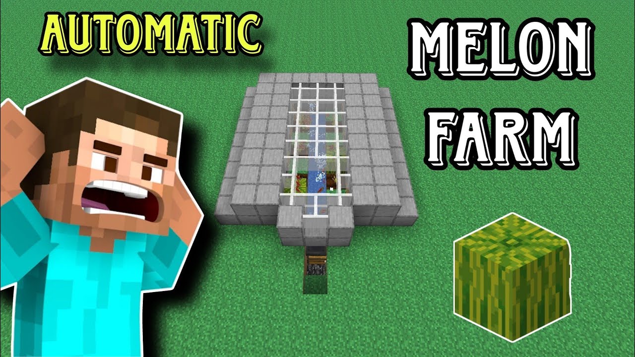 automatic melon farm in Minecraft. ,🤔 🍉 - YouTube