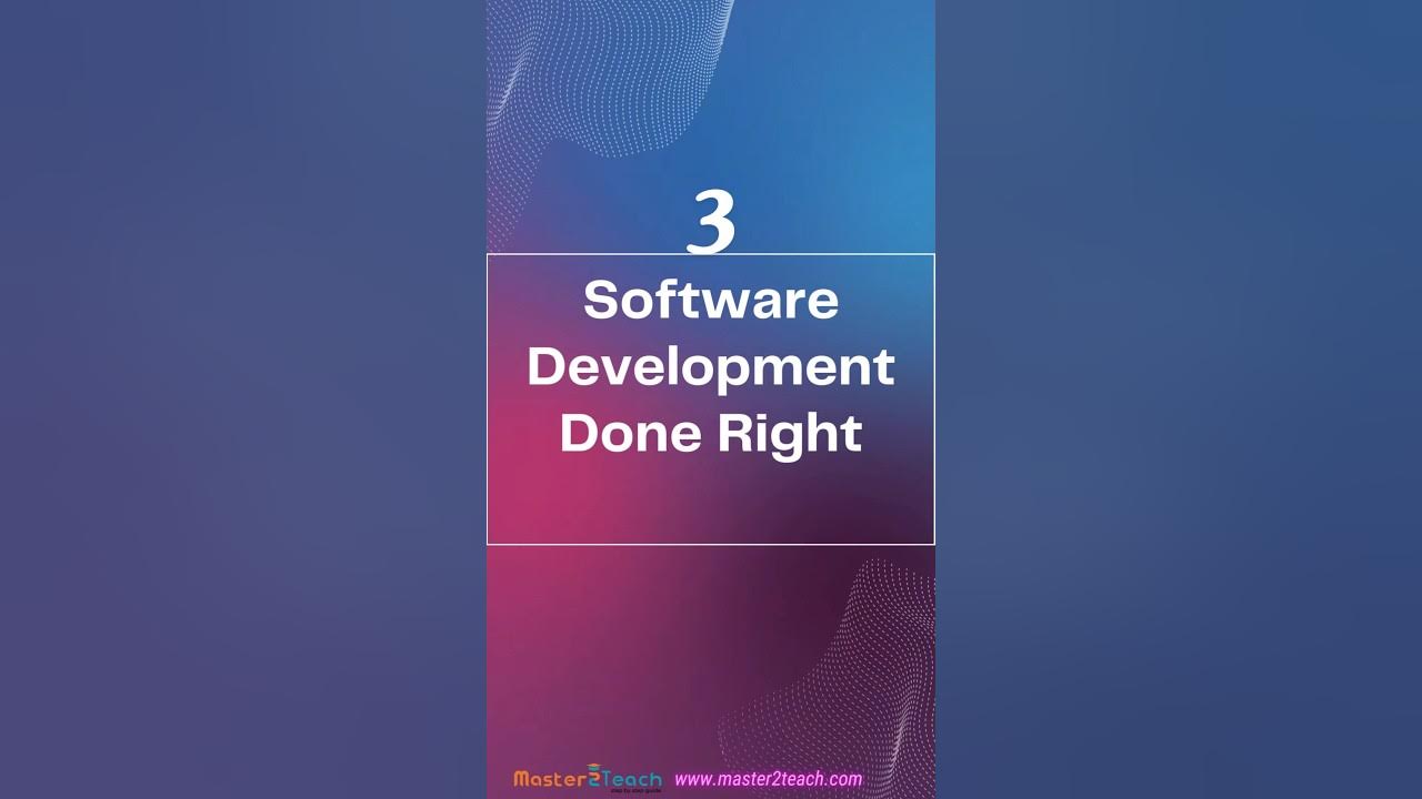 Software Development Done Right 3 #AgileDevelopment #ProfessionalCoding #SoftwareExcellence ...