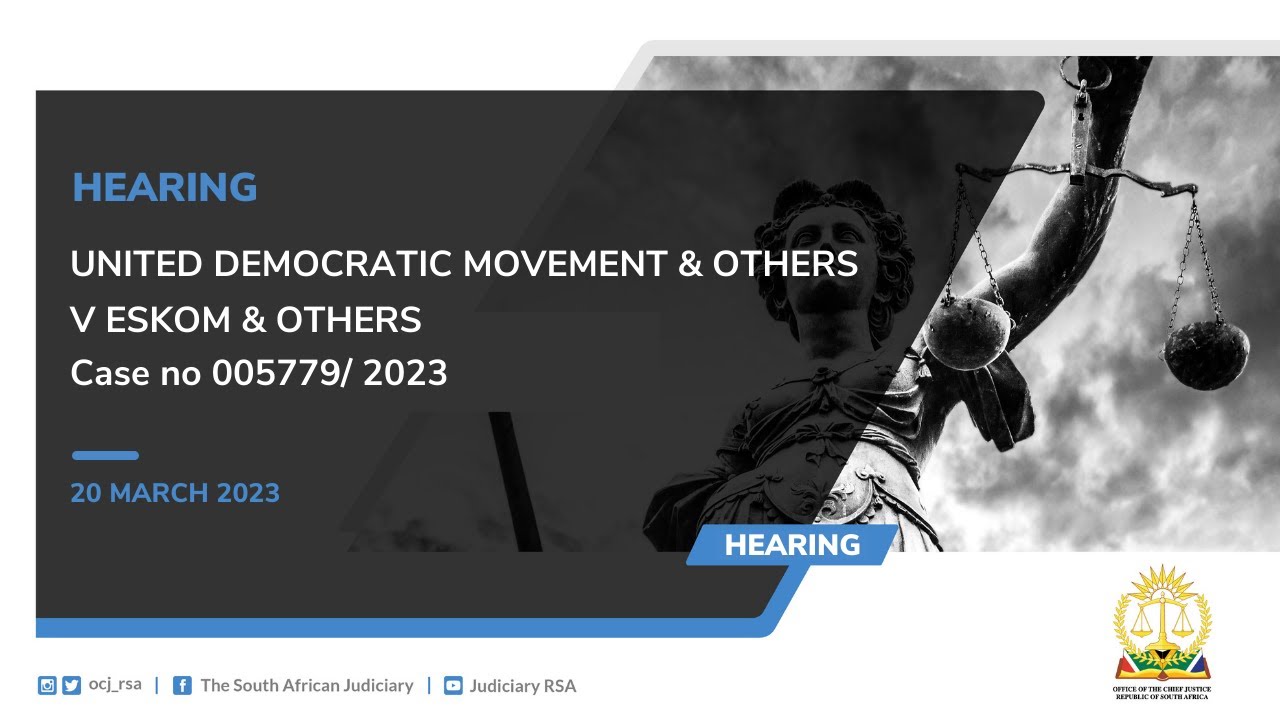 United Democratic Movement (UDM) & Others v Eskom & Others - 20 March ...