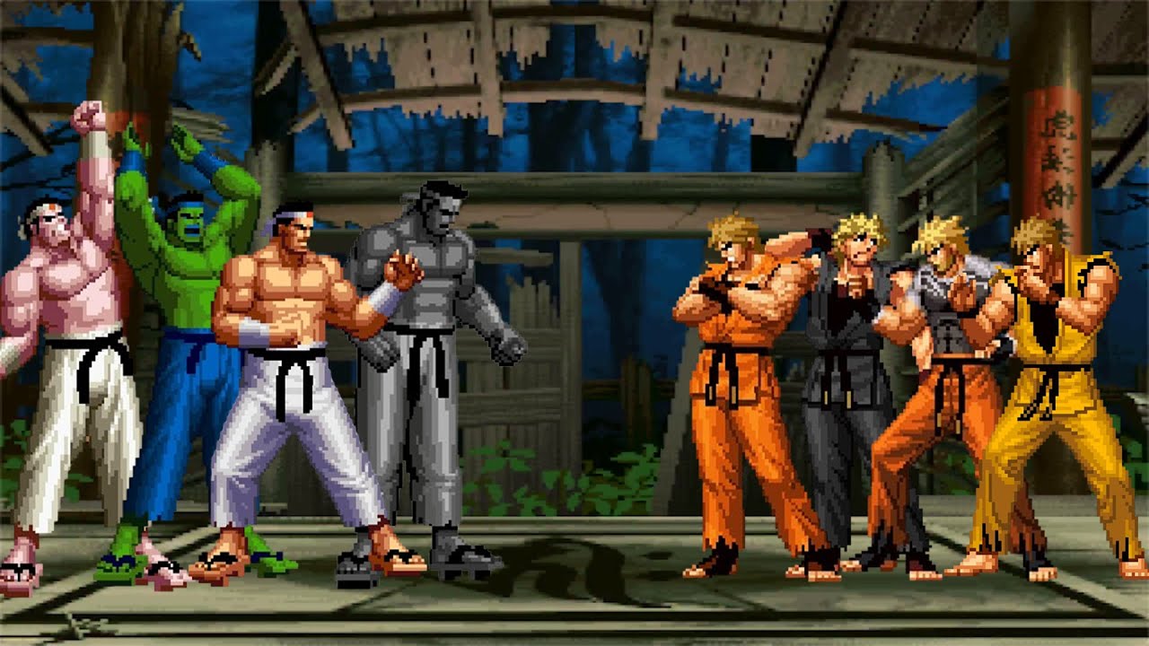 [KOF Mugen] Goro Daimon Team vs Ryo Sakazaki Team - YouTube