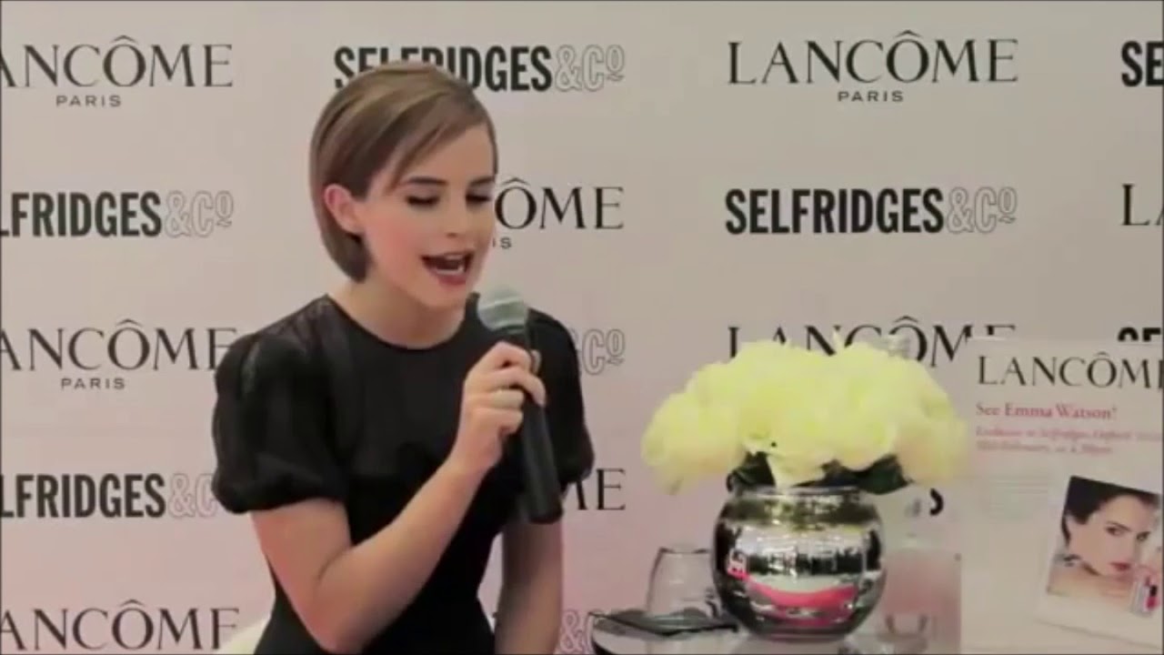 Emma Watson launches In Love by Lancome at Selfridges (2012) - YouTube